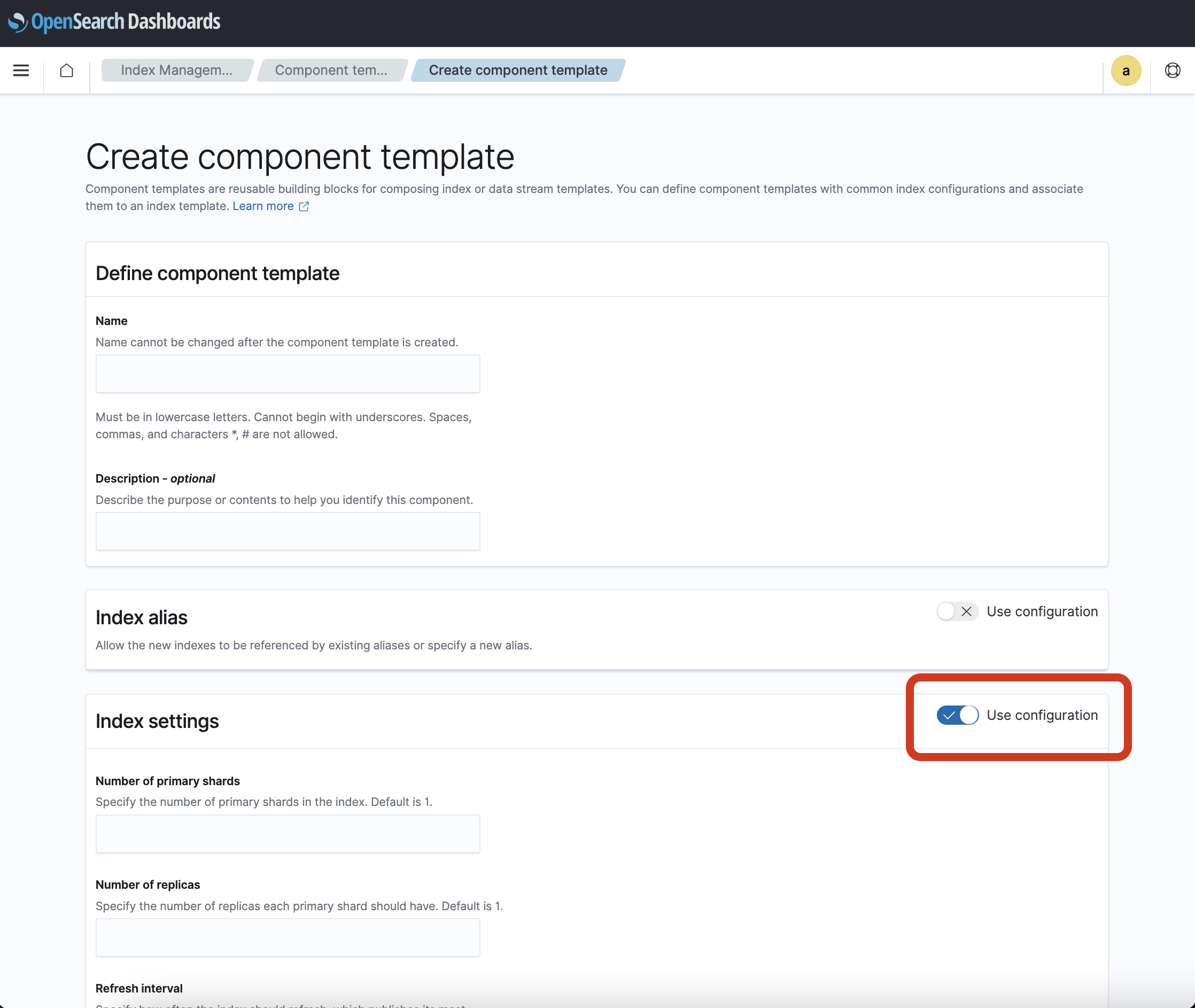 Component Templates OpenSearch Documentation